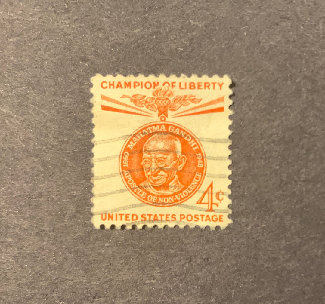 Vintage 4 Cent Used Champion of Liberty, Mahatma Gandhi Issue Postage ...