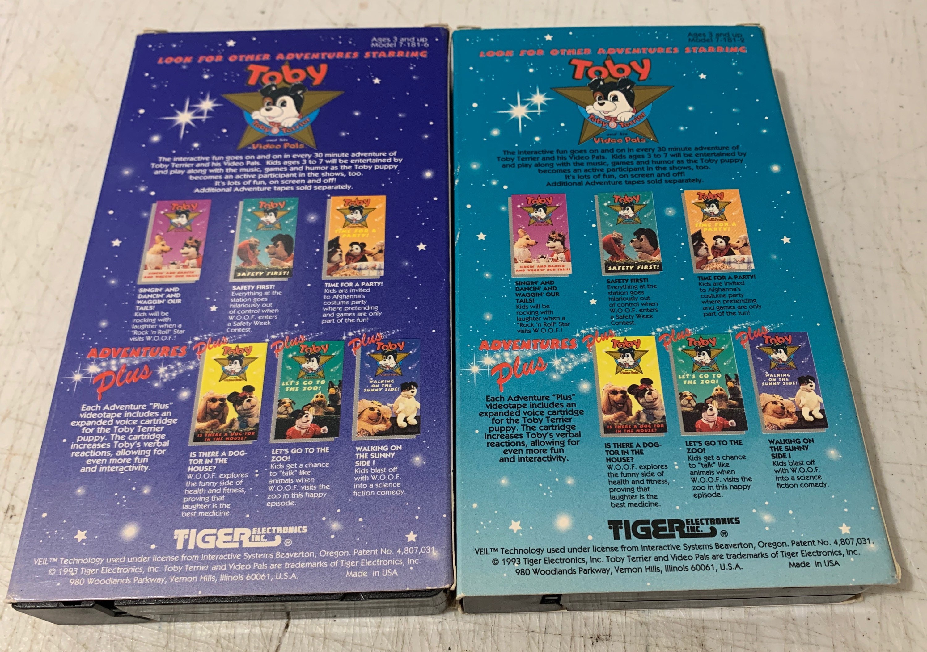 2 Toby Terrier & His Video Pals VHS Tape 1993 Tiger - Etsy