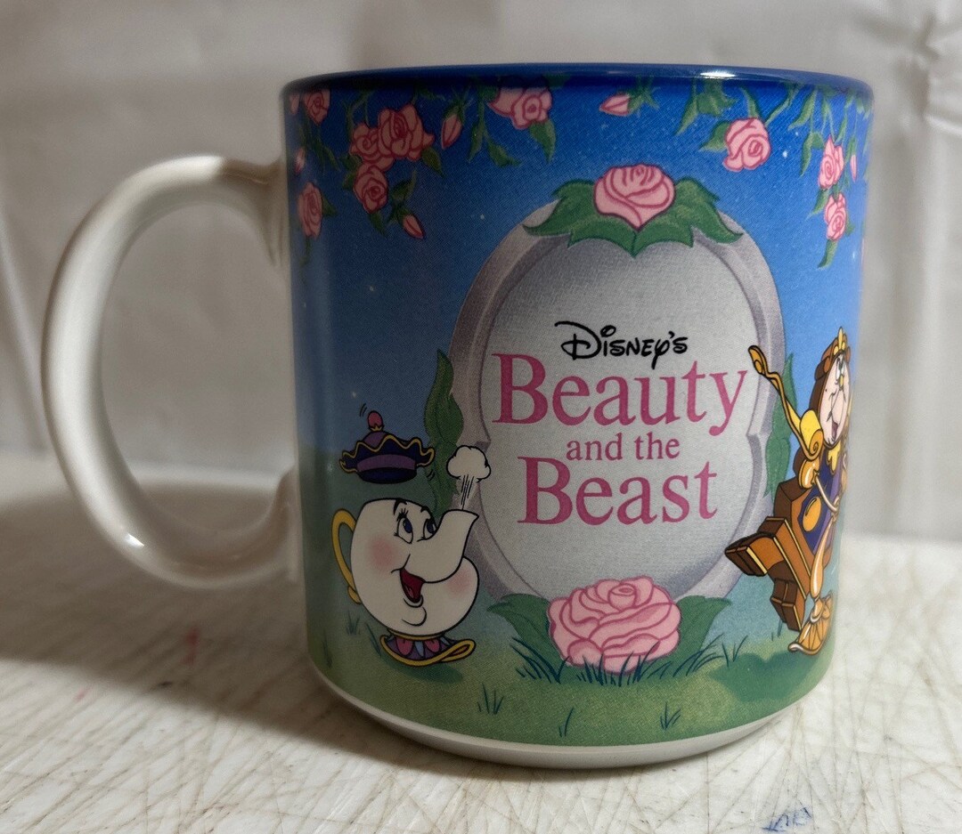Collectible Vintage 1991 Disney Store Beauty and the Beast Coffee Mug ...