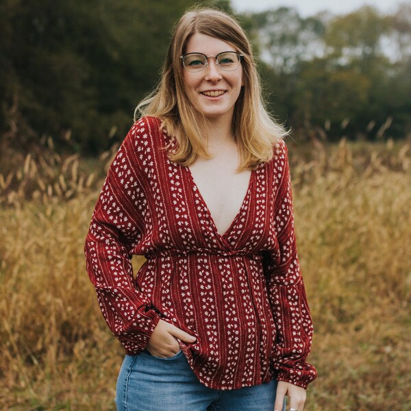 Rust Blouse - Etsy