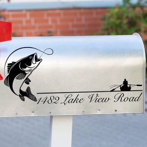 Fishing Fish Lake Mailbox SVG Mailbox Decal SVG Mailbox Frames SVG ...