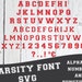 Varsity Font SVG Varsity Numbers SVG Fonts for Cricut Sports Font Svg ...