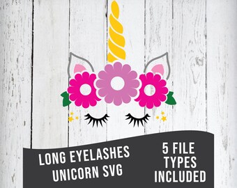 Unicorn Face Svg, Unicorn Clipart Svg, Unicorn Birthday Svg, Unicorn ...