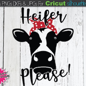 Heifer Please SVG Heifer SVG Cow With Bandana SVG Bandana Heifer Svg ...