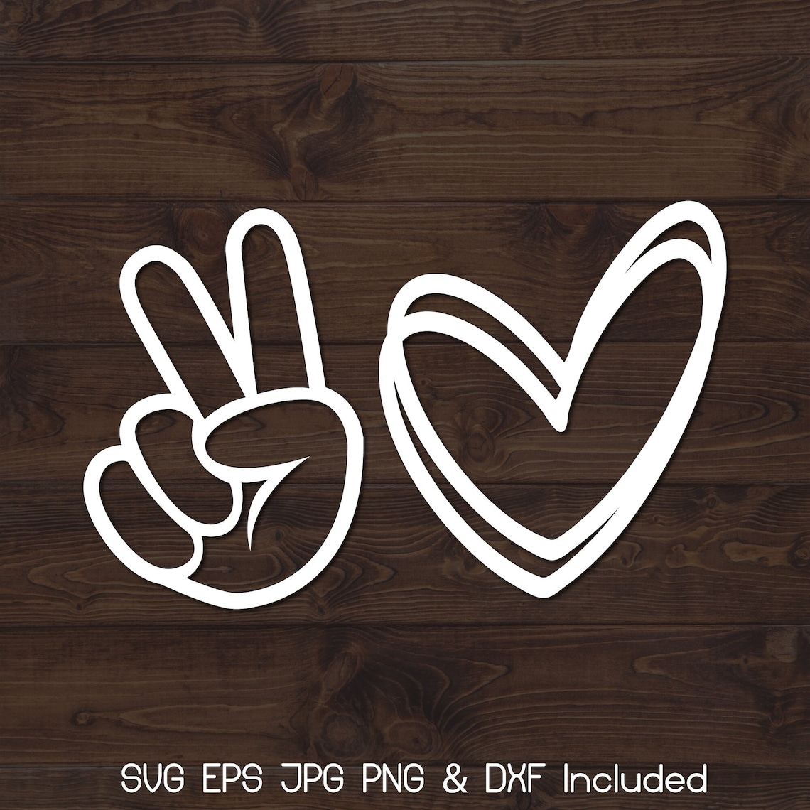 Peace and Love SVG File Peace Love SVG Love SVG Peace Sign | Etsy