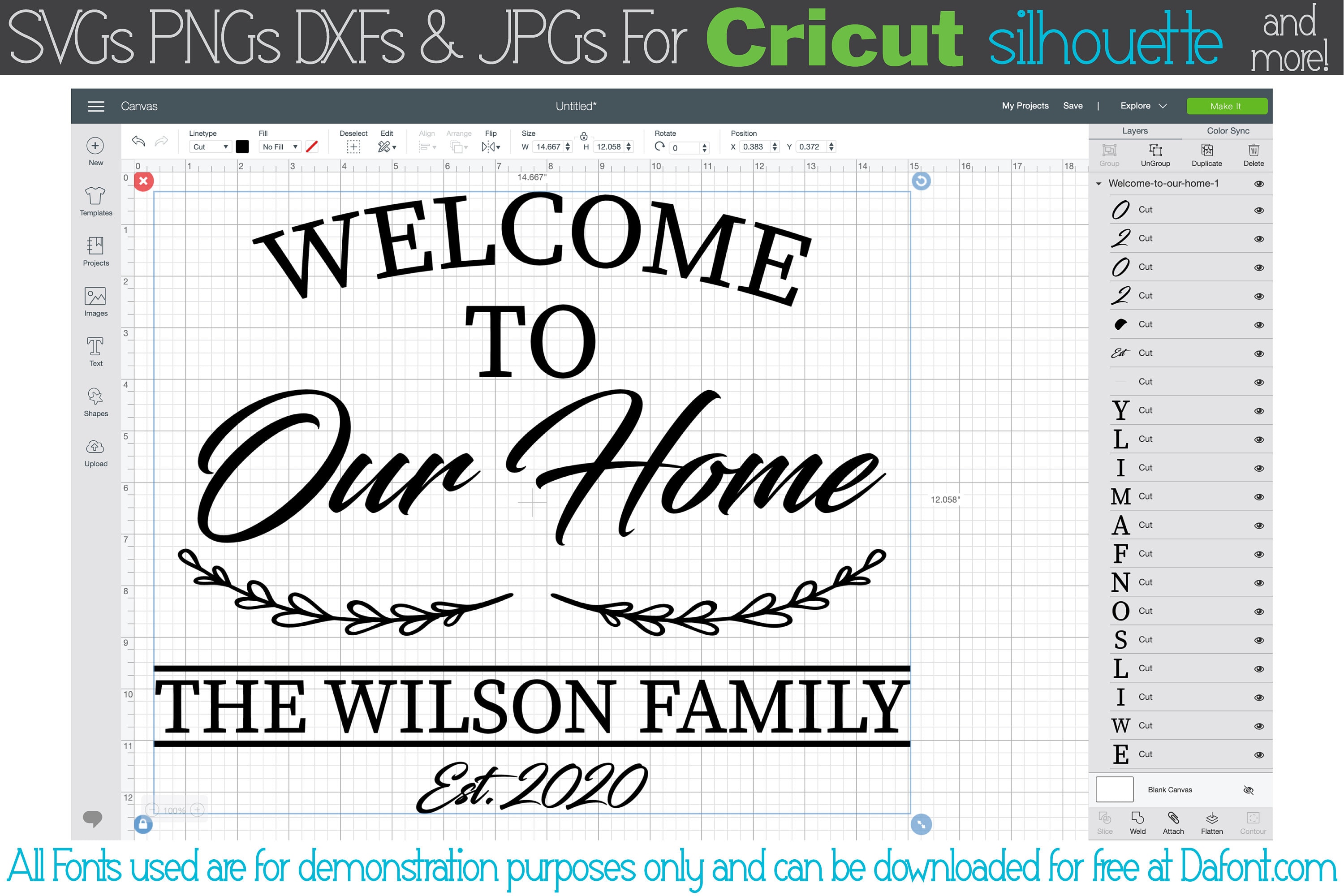 Family Name SVG Last Name SVG Monogram SVG Wilson Name - Etsy