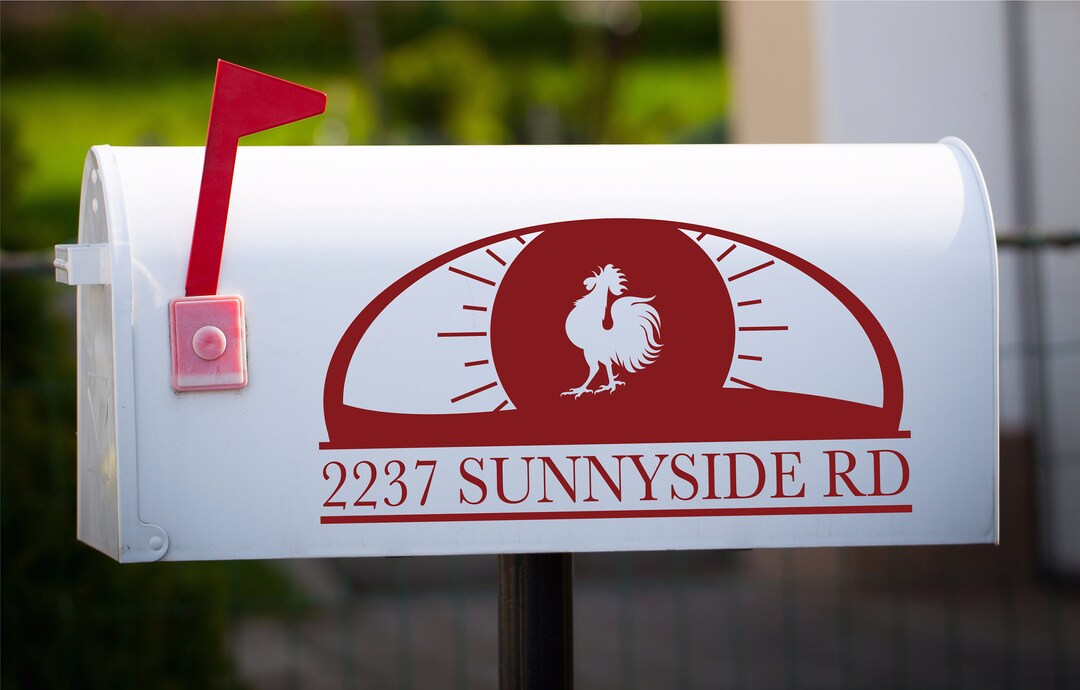 Rooster Mailbox Decal SVG Rooster Mailbox SVG Mailbox Address SVG ...