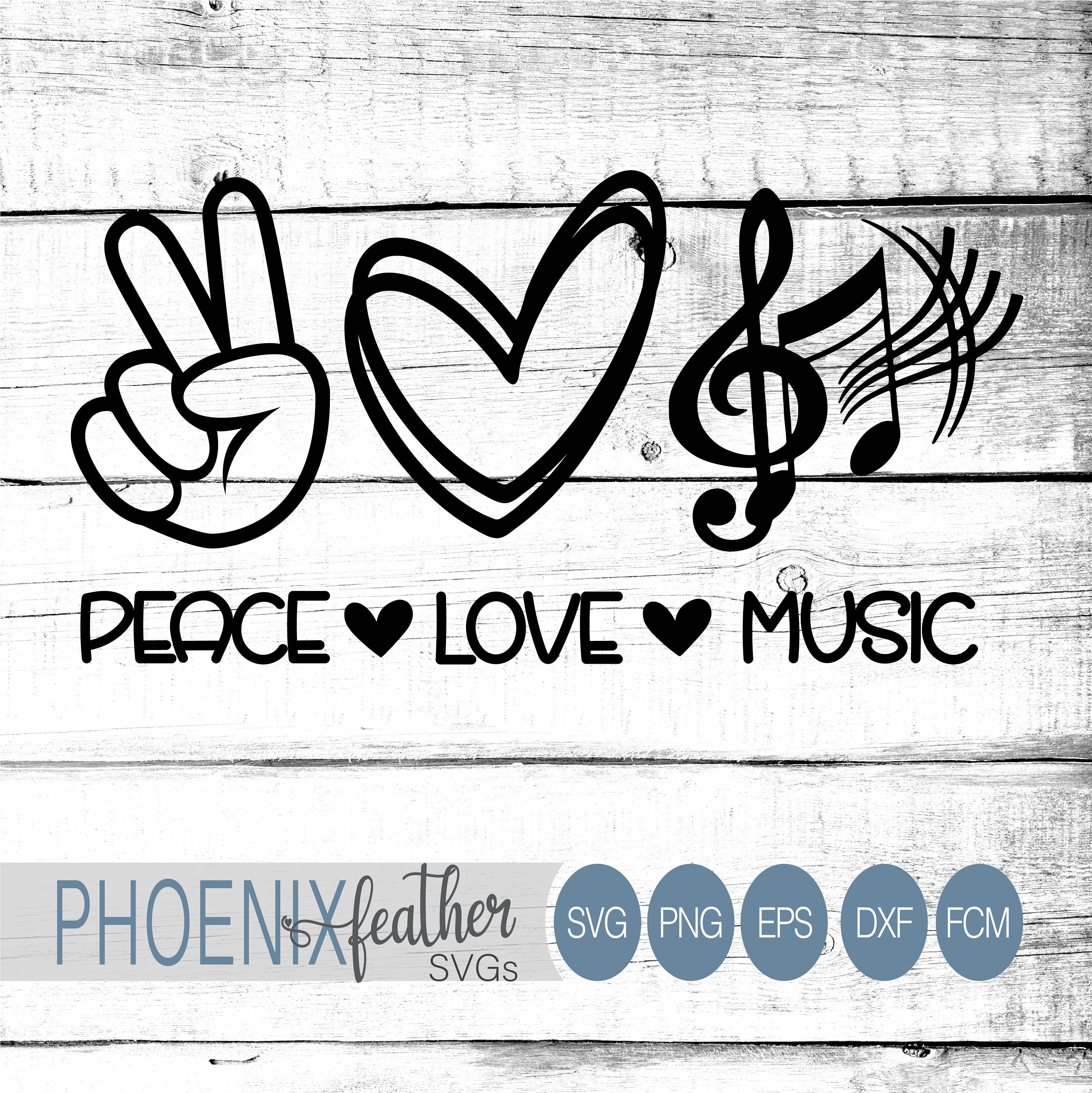 Peace Love Music SVG Music Notes SVG Peace Love Music Png - Etsy