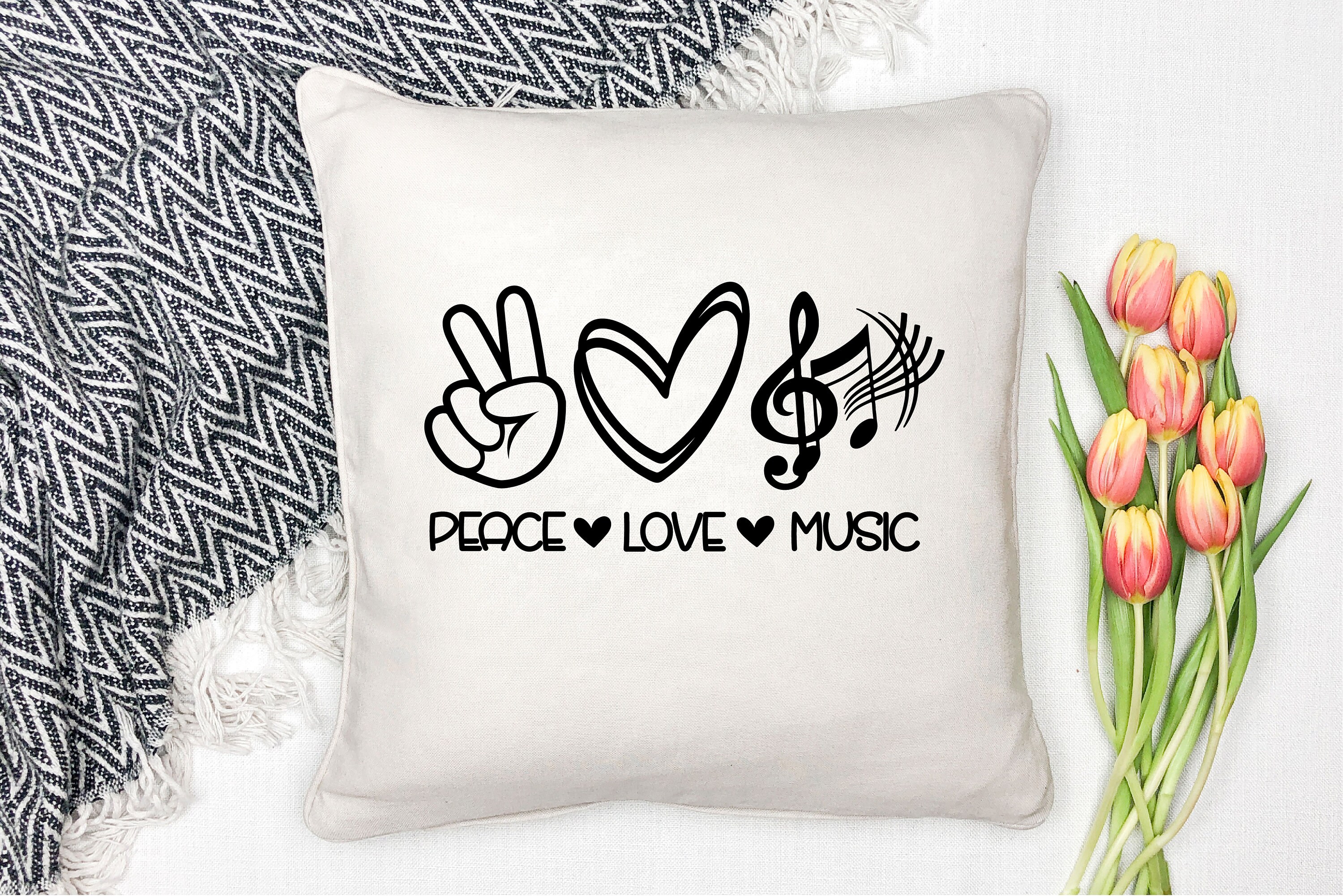Peace Love Music SVG Music Notes SVG Peace Love Music Png - Etsy