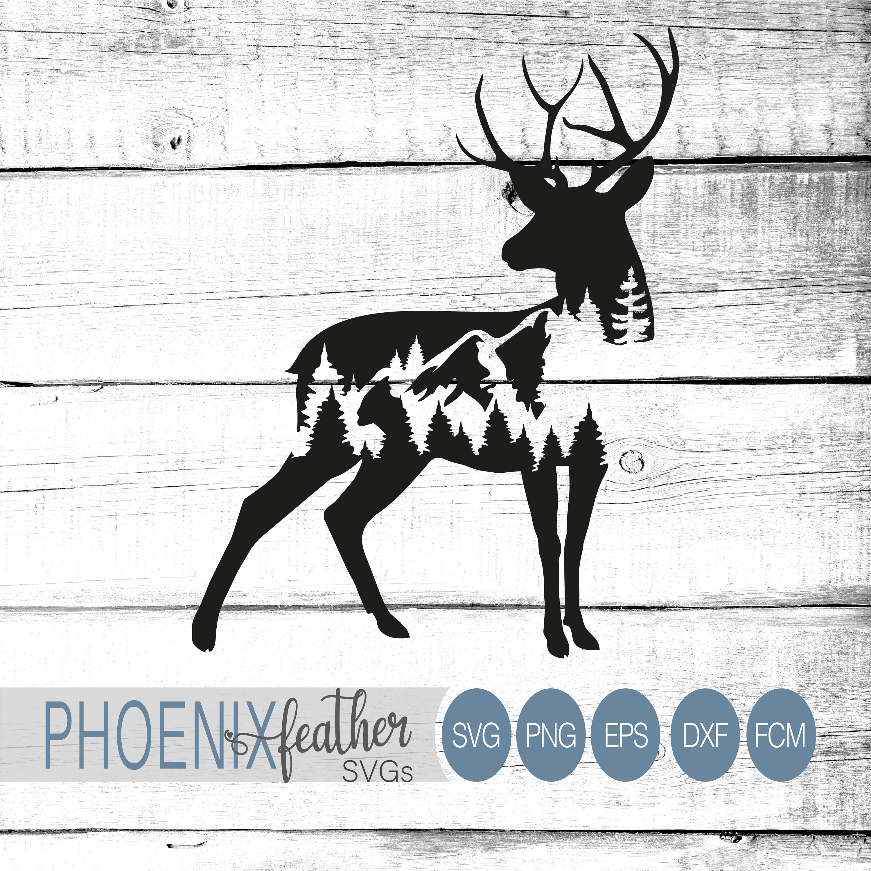 Deer Mountains SVG Deer SVG Layered Deer Svg Deer Card Svg - Etsy