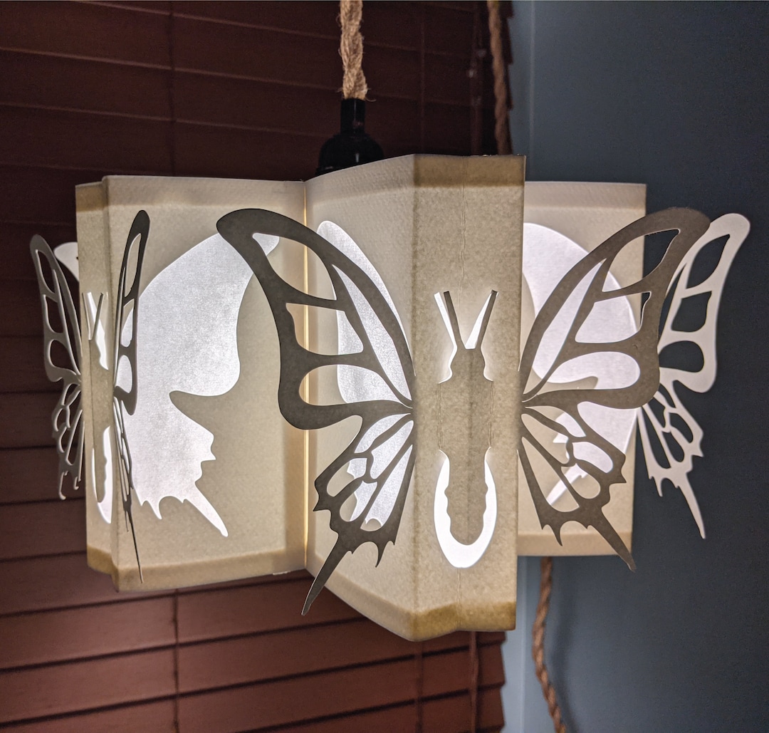 SVG 3D Butterfly Paper Lantern SVG Butterfly Pendant Light Shade SVG W ...