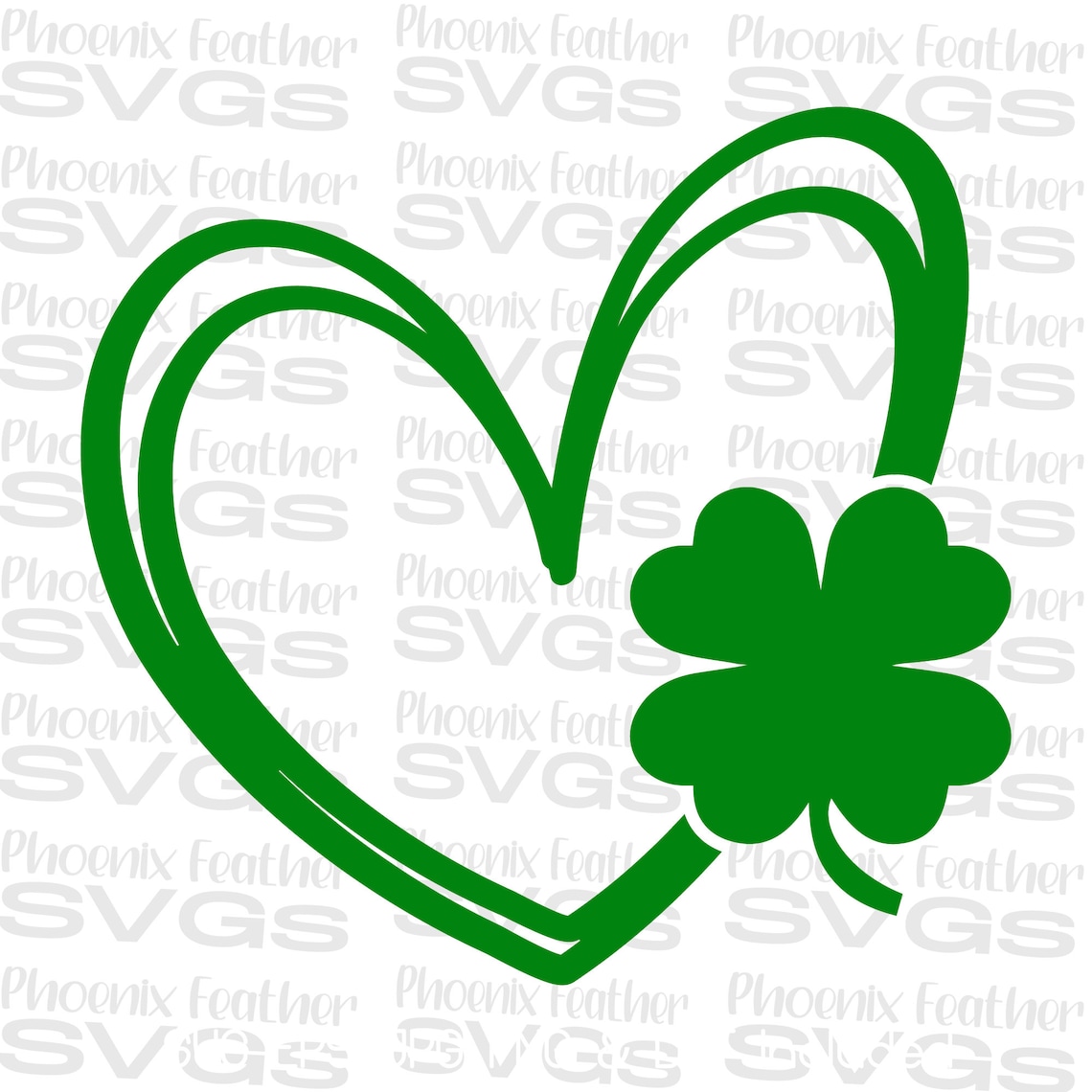 Saint Patricks Day Heart SVG PNG Shamrock Svg File St Pattys | Etsy