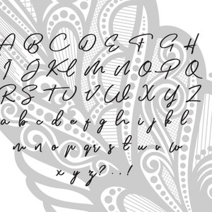 Complete Alphabet! Cursive Font SVG Script Font SVG Calligraphy Font ...
