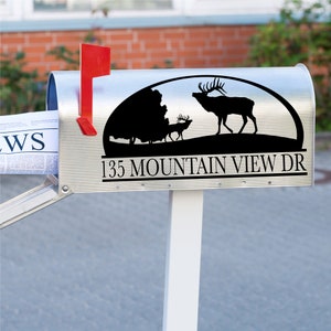 Elk Mailbox Decal SVG Elk Stag Mailbox SVG Mailbox Address SVG Cuttable ...