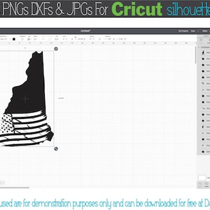 New Hampshire State SVG Files New Hampshire Silhouette With US Svg Flag ...