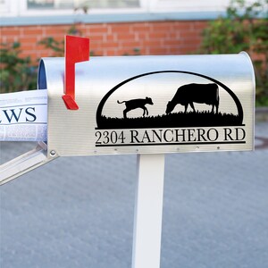 Cow Mailbox Decal SVG Cow Calf Mailbox SVG Mailbox Address SVG Farm Svg ...