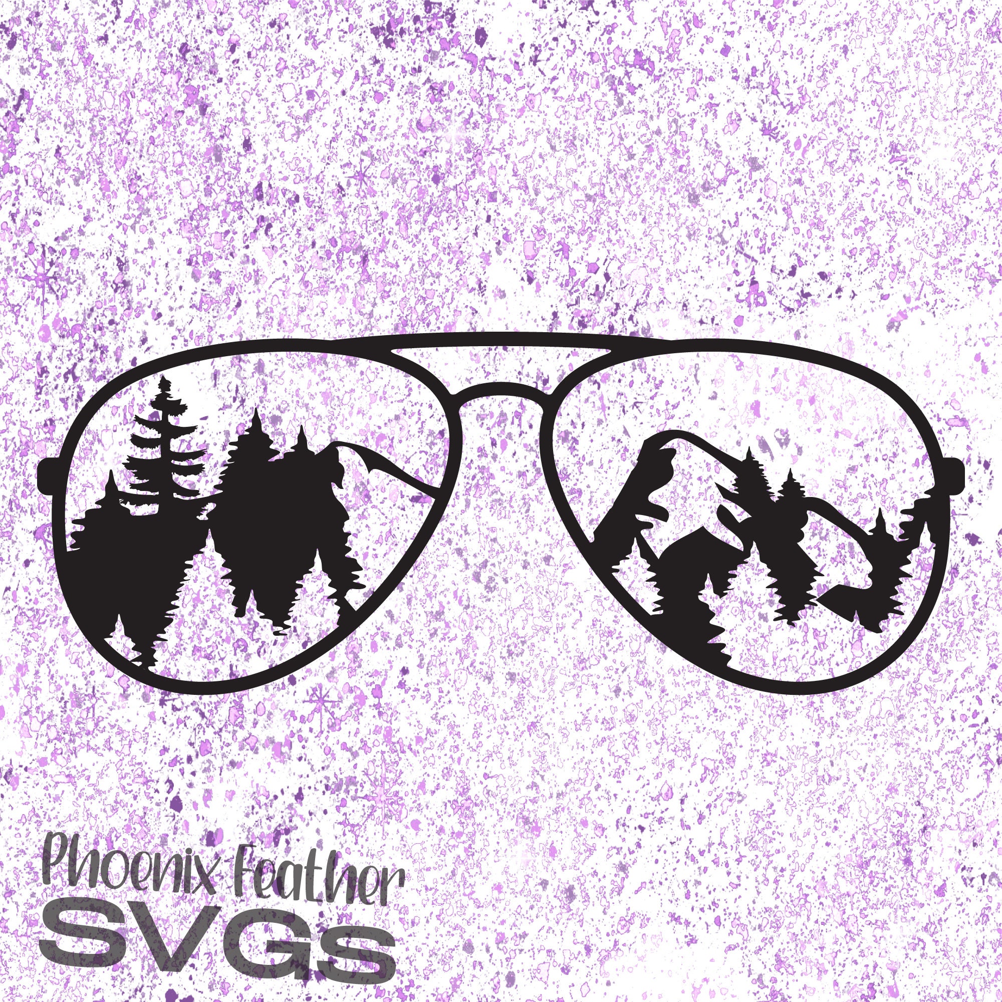 Aviator Sunglasses SVG Aviators Glasses Svg Mountains SVG Svg | Etsy