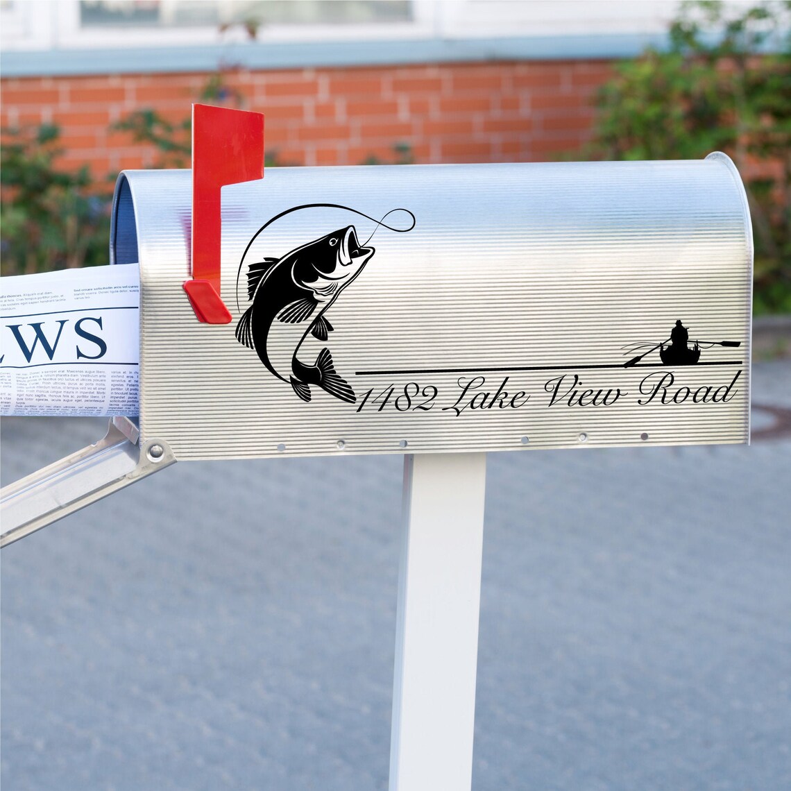 Fishing Fish Lake Mailbox SVG Mailbox Decal SVG Mailbox Frames - Etsy