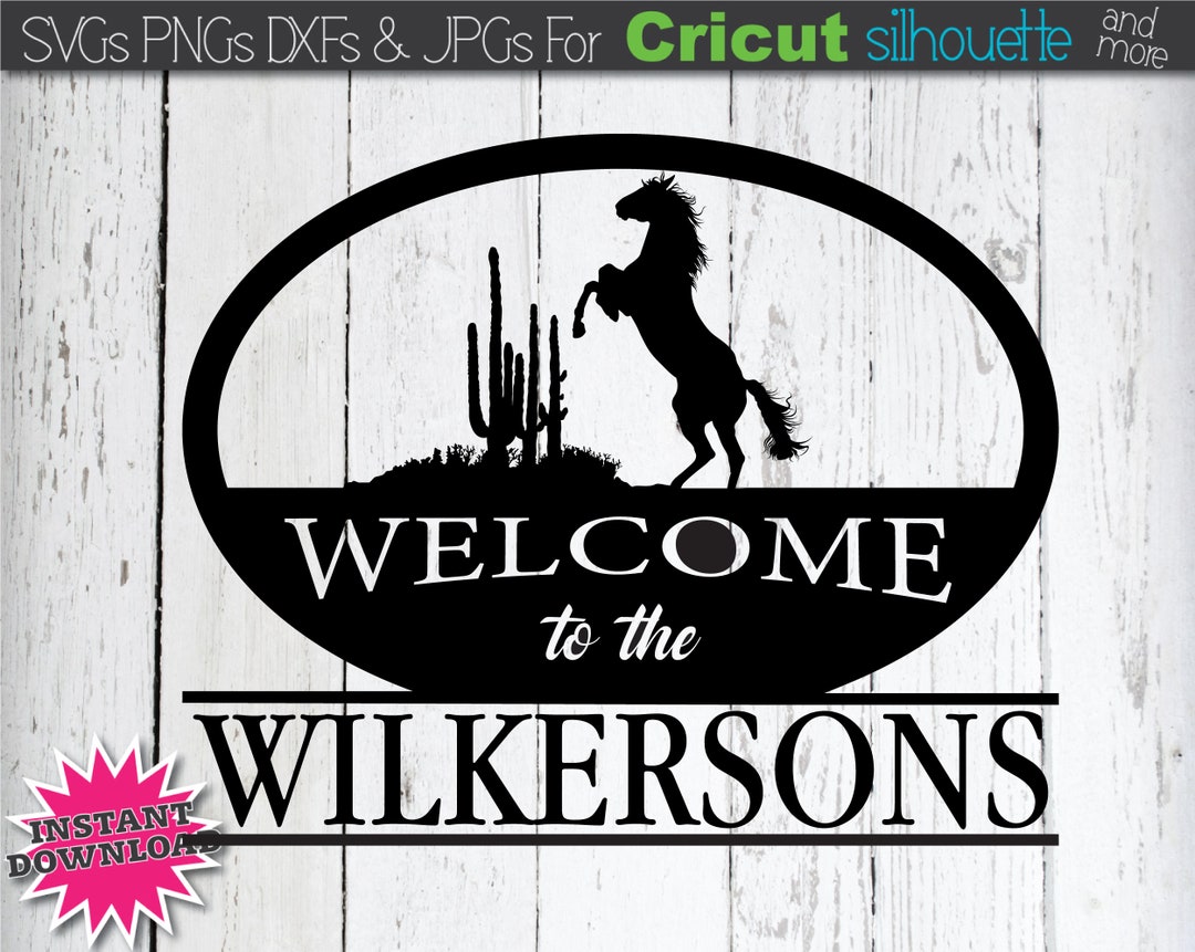 Horse Welcome Sign SVG Western Welcome Sign SVG Welcome Svg File ...