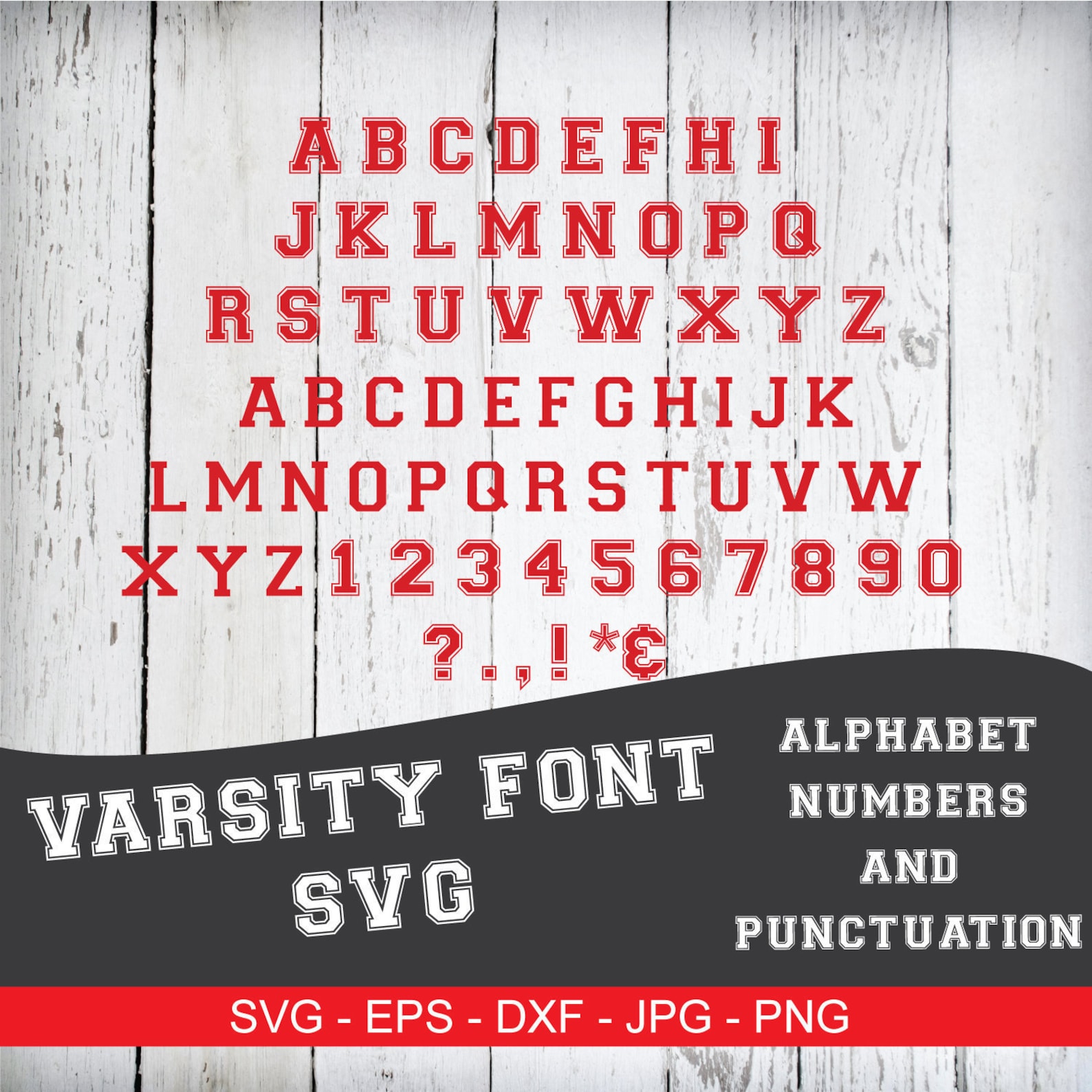 Varsity Font SVG Varsity Numbers SVG Fonts for Cricut Sports Font Svg ...