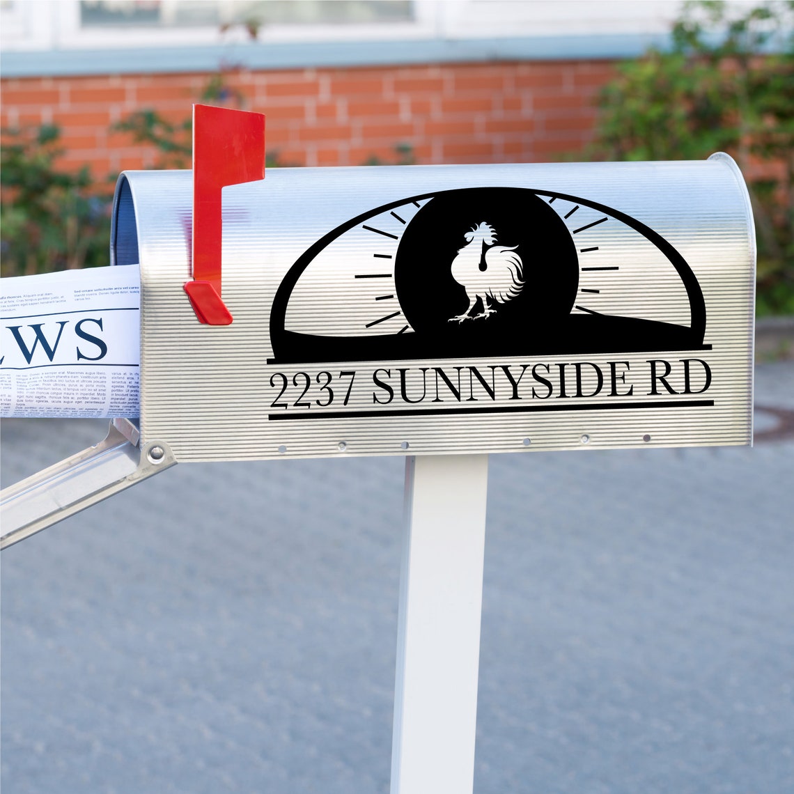 Rooster Mailbox Decal SVG Rooster Mailbox SVG Mailbox Address SVG ...