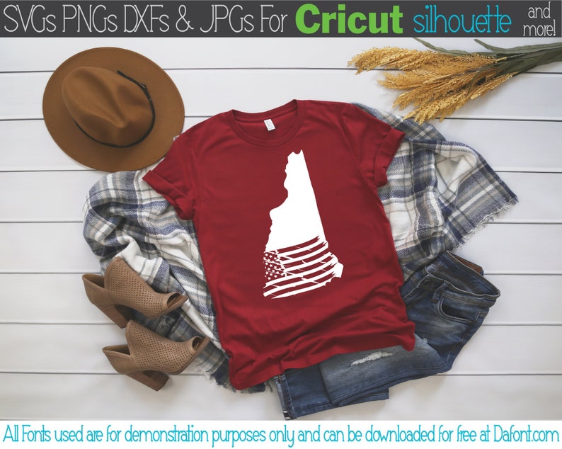 New Hampshire State SVG Files New Hampshire Silhouette With US - Etsy