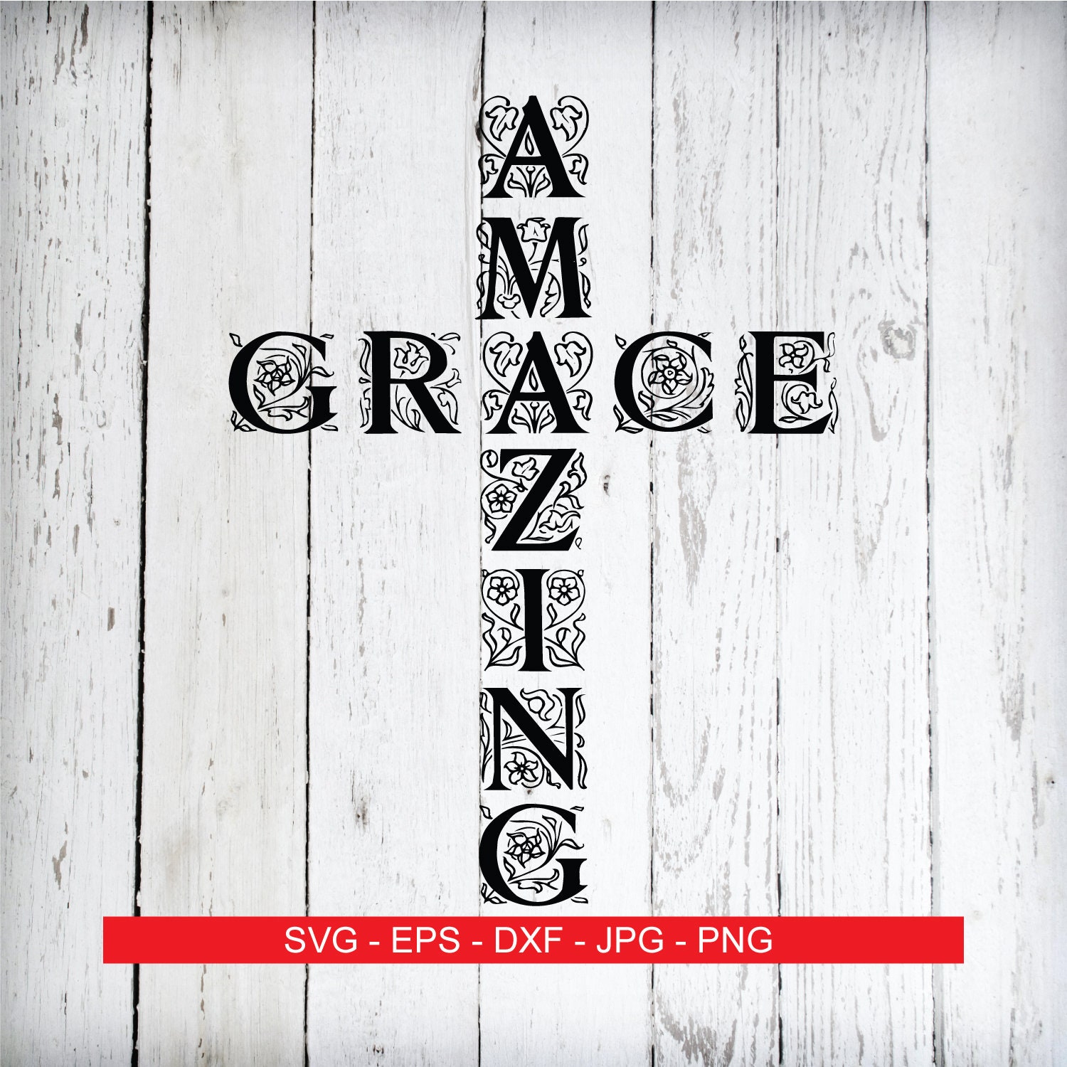 Amazing Grace Cross SVG Christian SVG Cross SVG Cricut Svg - Etsy