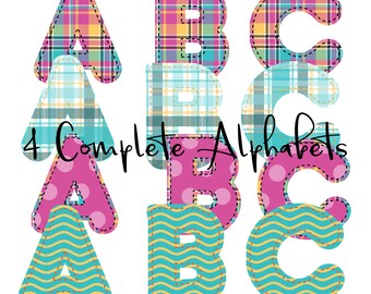 Faux Applique Font - Etsy