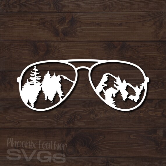 Aviator Sunglasses SVG Aviators Glasses Svg Mountains SVG Svg | Etsy