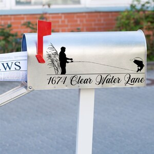 Fishing Fish Lake Mailbox SVG Mailbox Decal SVG Mailbox Frames SVG ...