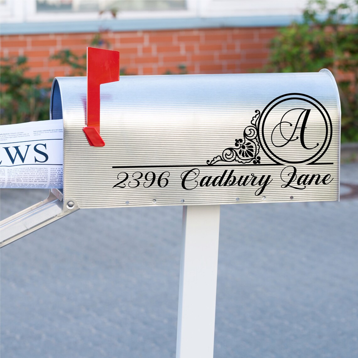Modern Monogram Mailbox Decal SVG Mailbox SVG Mailbox Address - Etsy