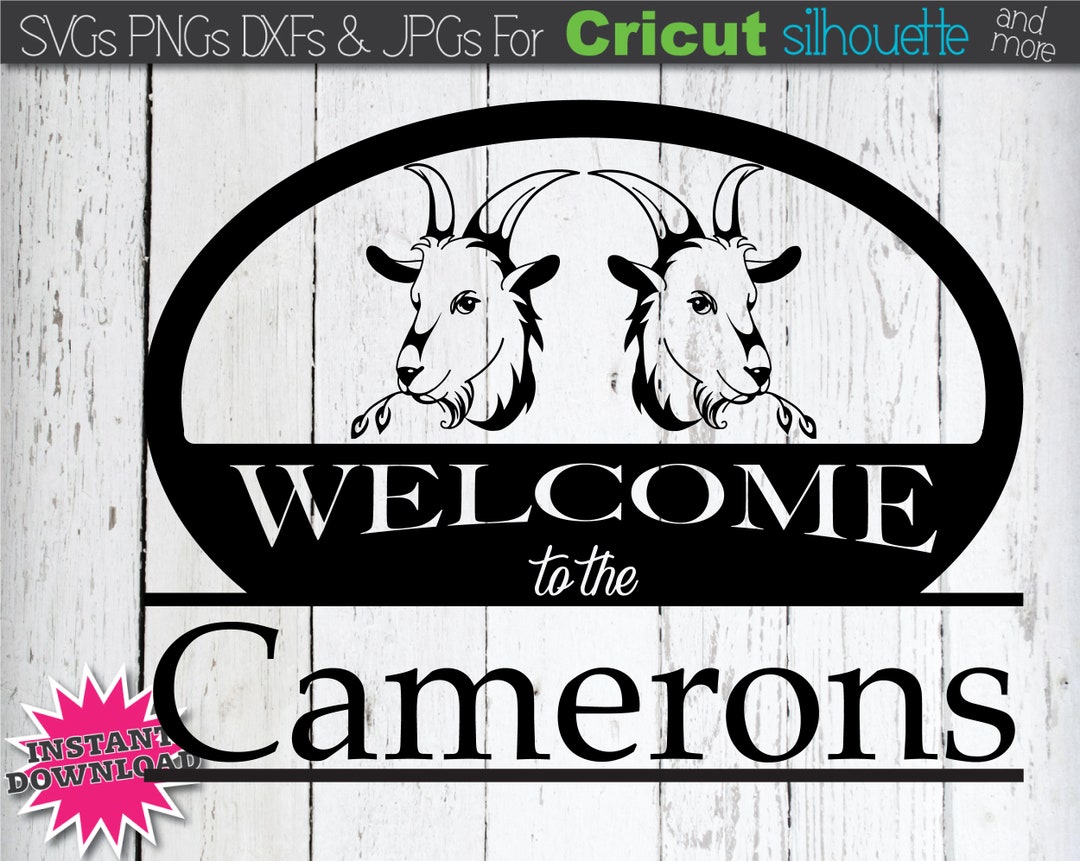 Goat Welcome Sign SVG Welcome Svg File Goat SVG Goat Mailbox Decal Svg ...