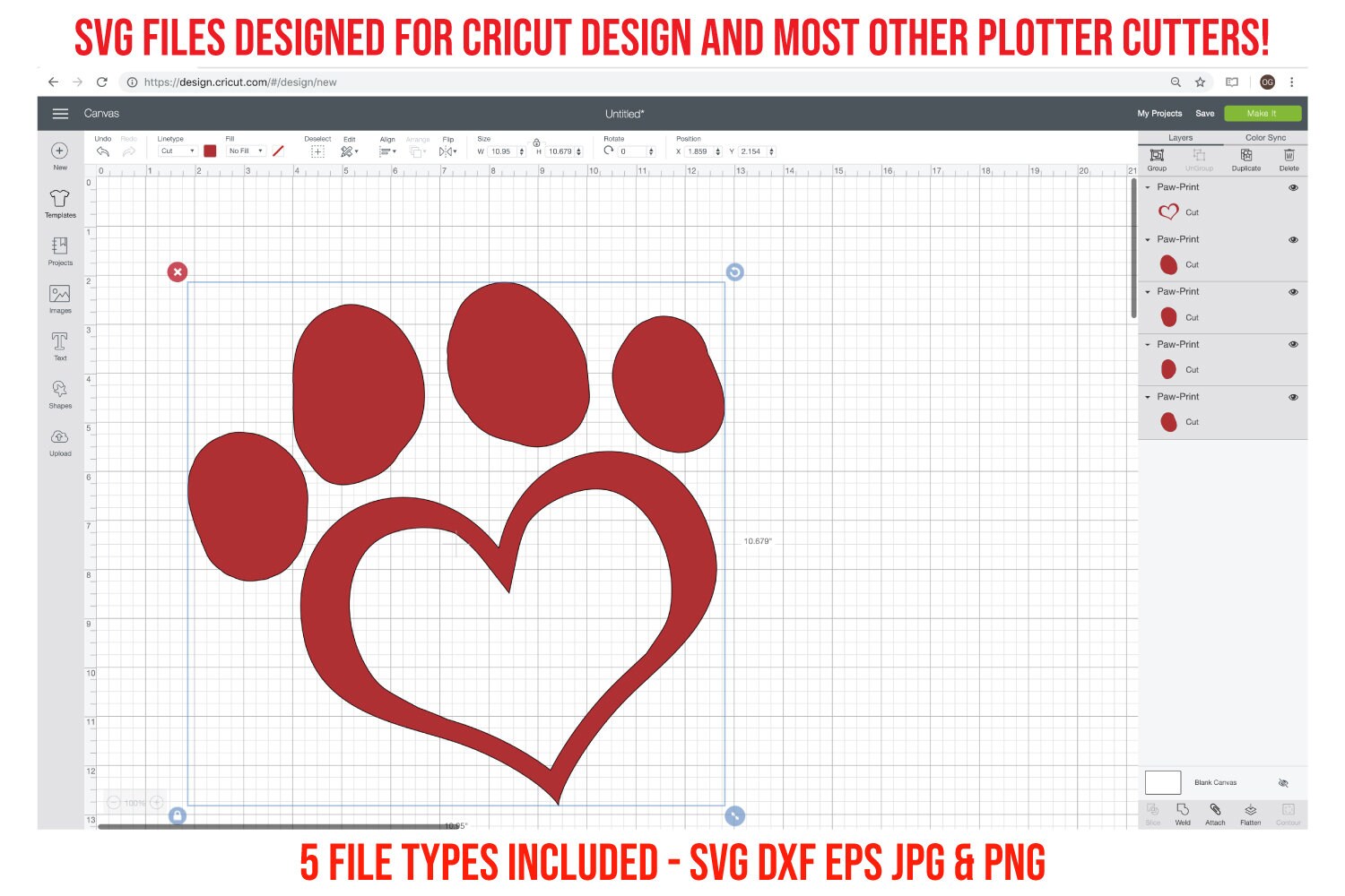 Paw Print SVG Paw Heart Svg Dog Paw Svg Files for Cricut Paw - Etsy Canada