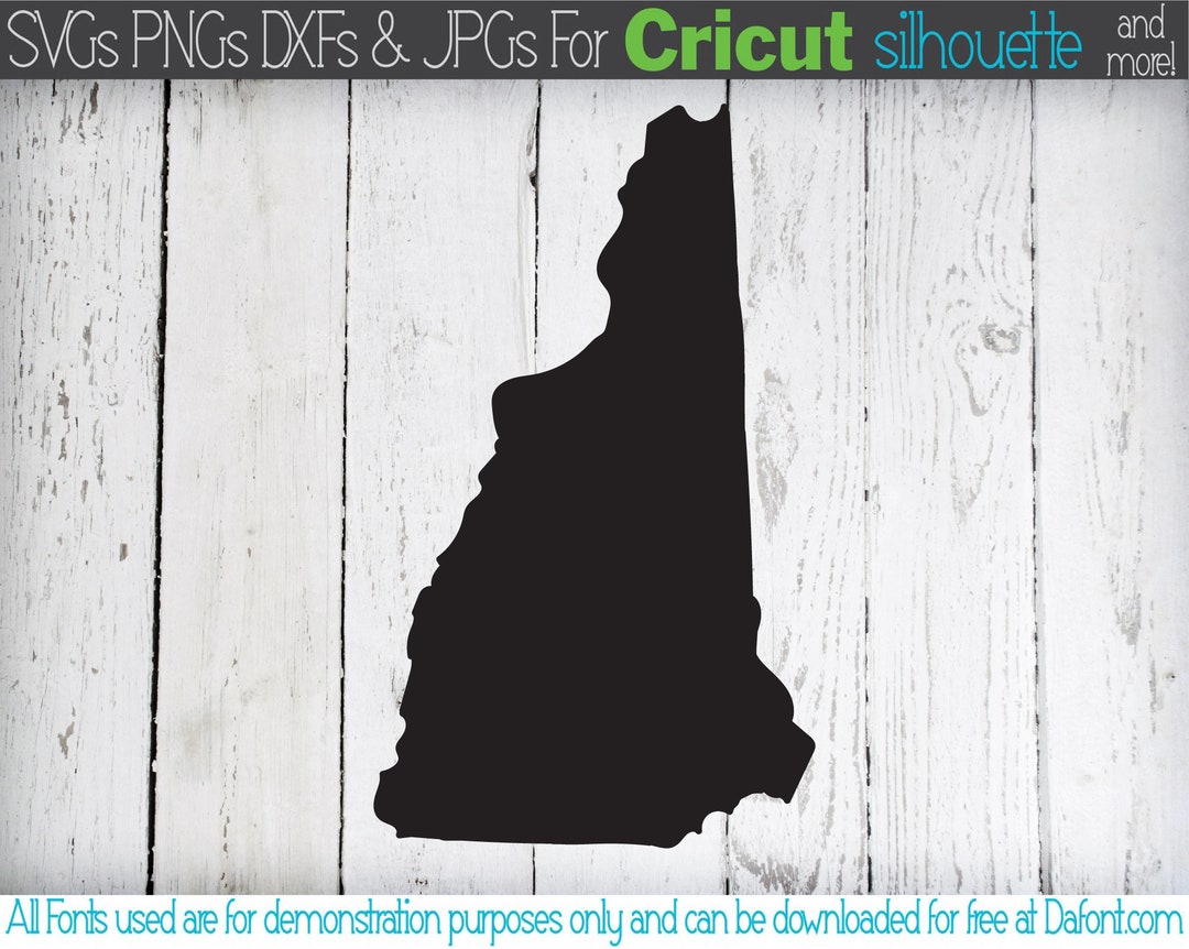 New Hampshire State SVG Files, New Hampshire Silhouette, Cricut Cut ...