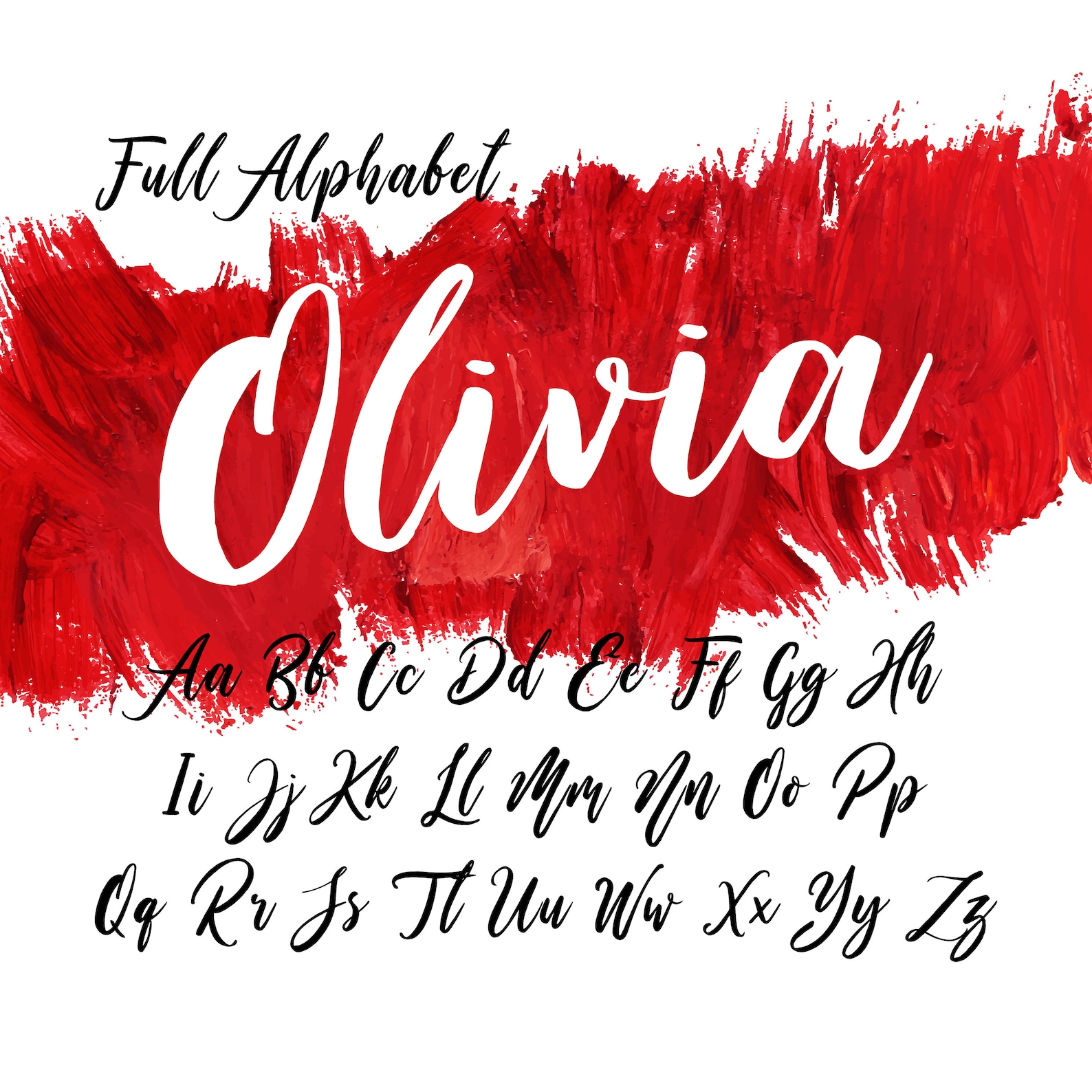 Full Alphabet! Cursive Font SVG Script Font SVG Calligraphy Font SVG ...