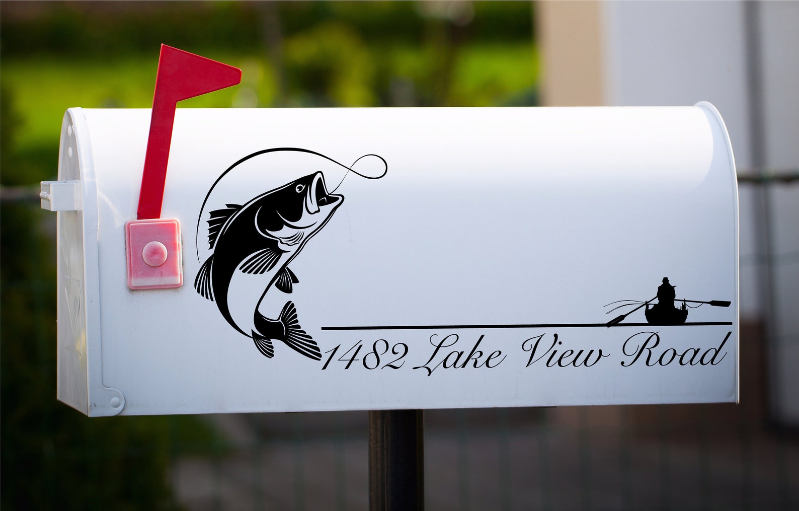 Fishing Fish Lake Mailbox SVG Mailbox Decal SVG Mailbox Frames - Etsy