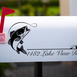 Fishing Fish Lake Mailbox SVG Mailbox Decal SVG Mailbox Frames SVG ...