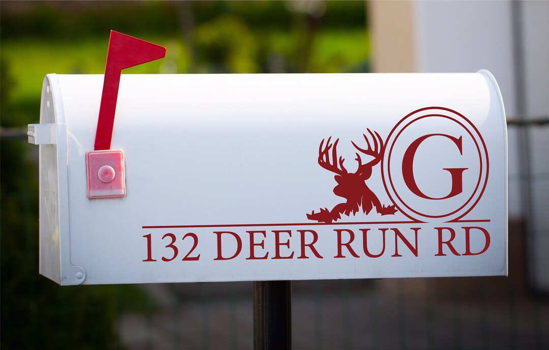 Deer Mailbox Monogram SVG Deer Mailbox Decal SVG Mailbox Svg Mailbox ...
