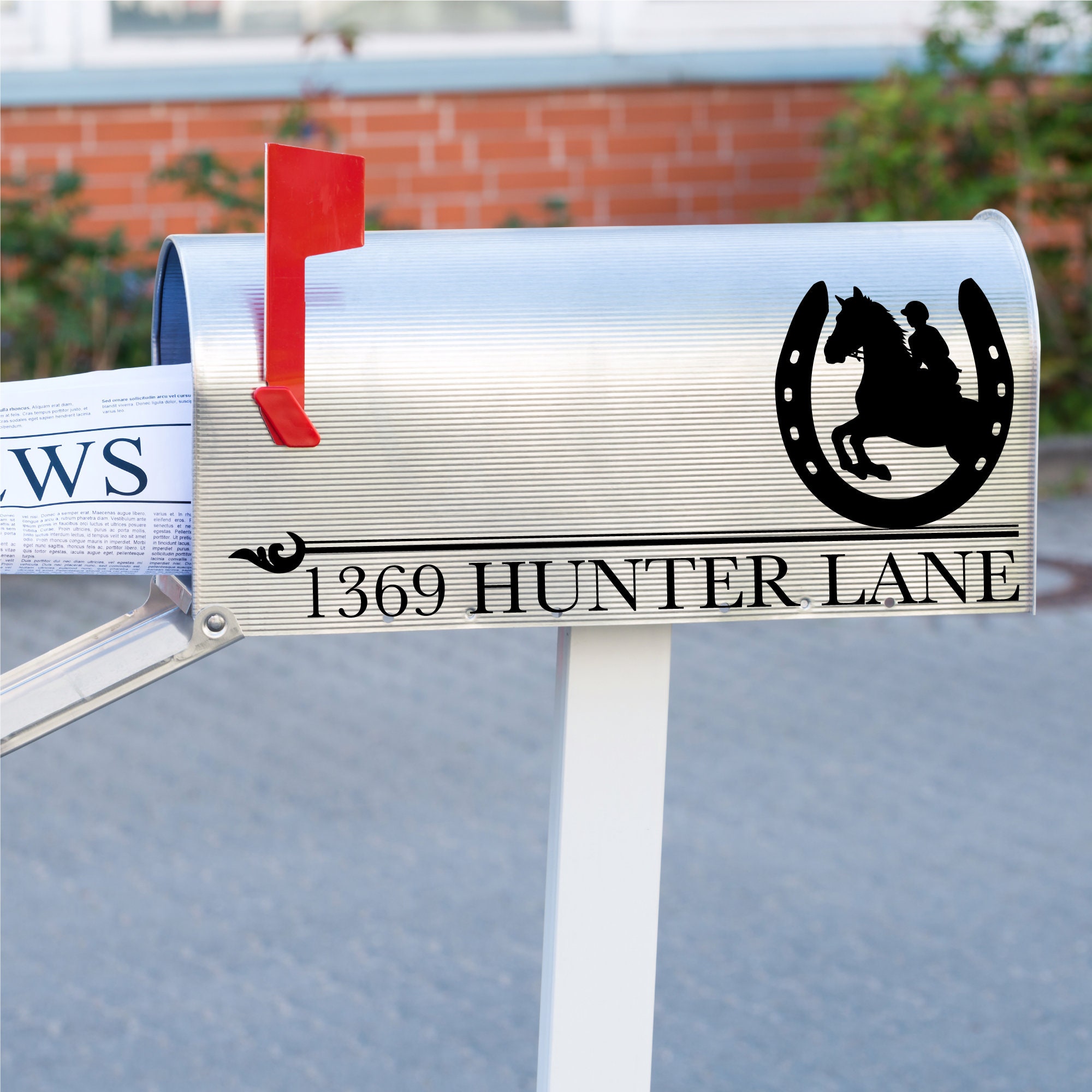Mailbox SVG Hunter Horse Mailbox Monogram SVG Mailbox Decal | Etsy