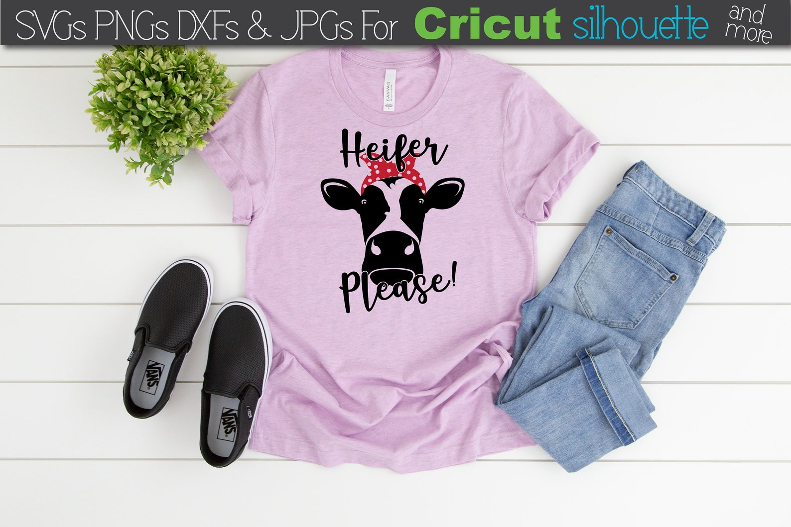 Heifer Please SVG Heifer SVG Cow With Bandana SVG Bandana - Etsy