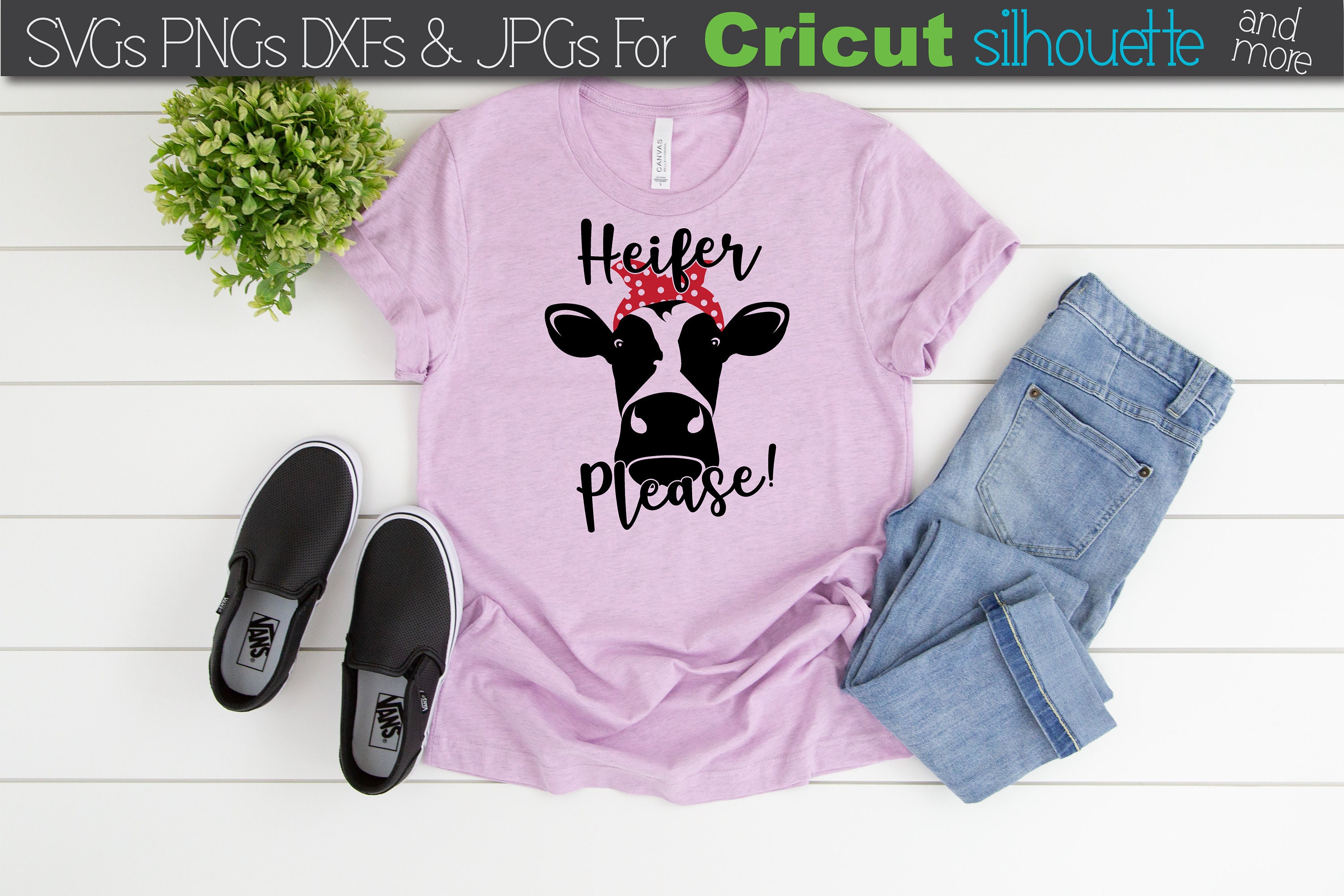 Heifer Please SVG Heifer SVG Cow with Bandana SVG Bandana | Etsy