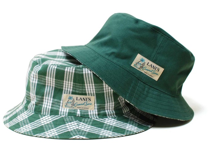 Reversible Palaka Hat green Made in Hawaii - Etsy