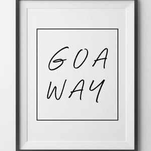 Go Away / Go Away Print / Go Away Sign / Printale Wall Art / Instant ...