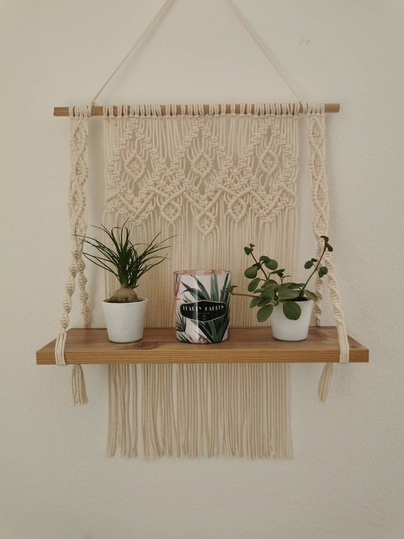 Macramé de estante colgante | Etsy