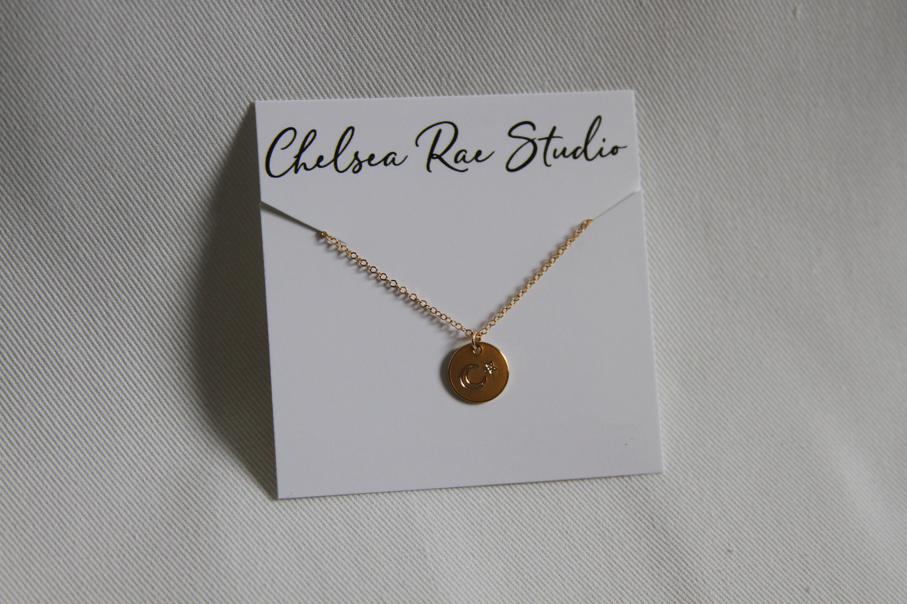 Moon and Star Coin Necklace - Etsy