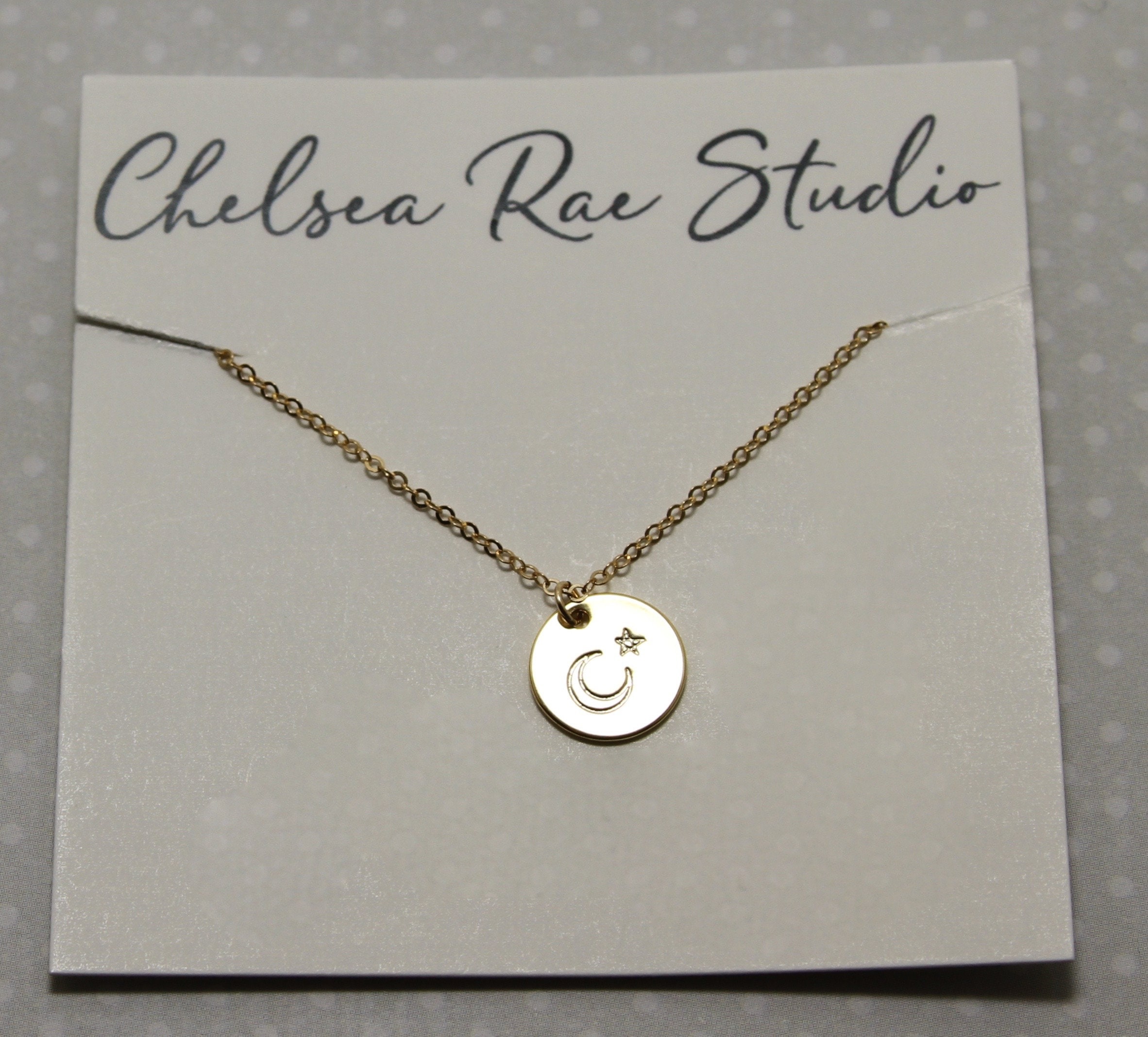 Moon and Star Coin Necklace - Etsy