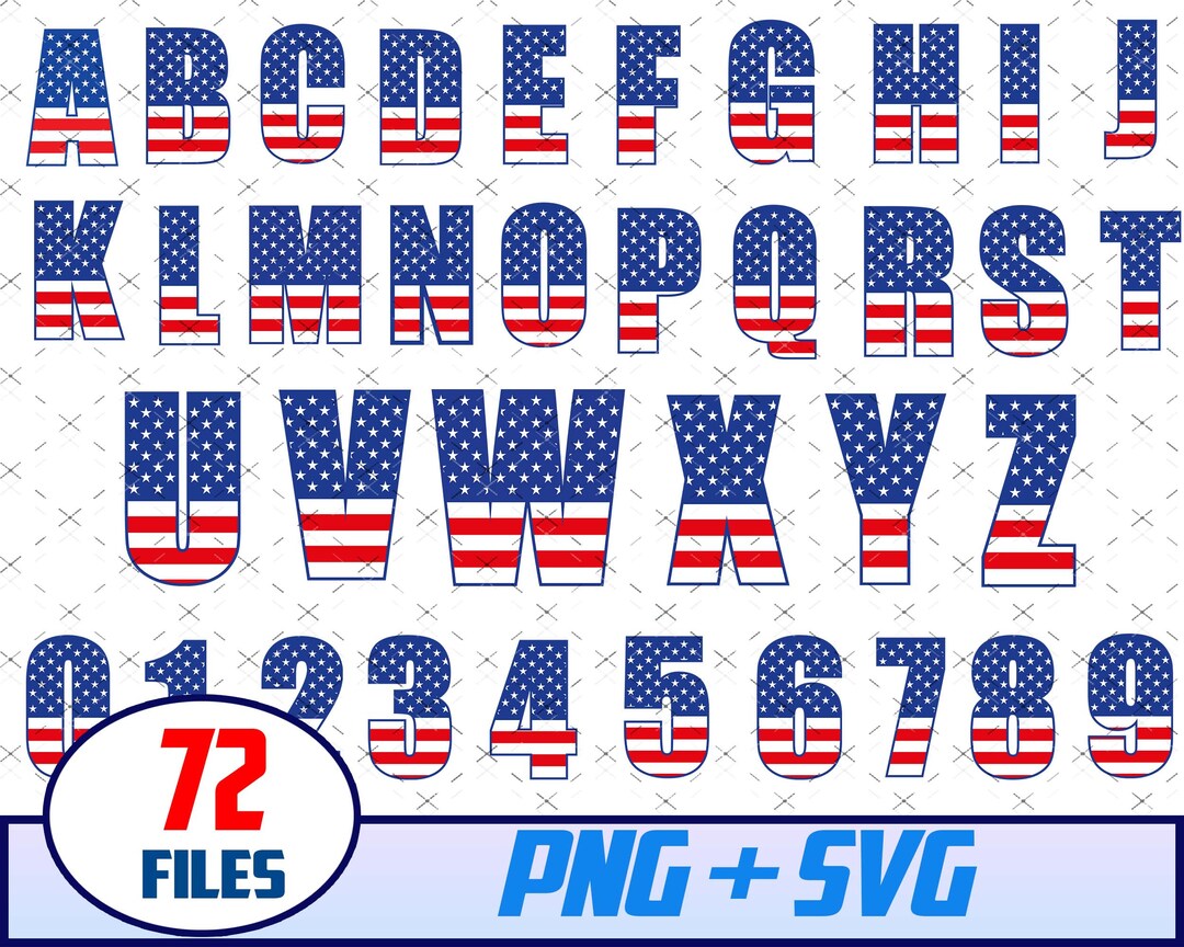 4th of July Alphabet Svg Png, July 4th Bundle, Fourth of July, America ...