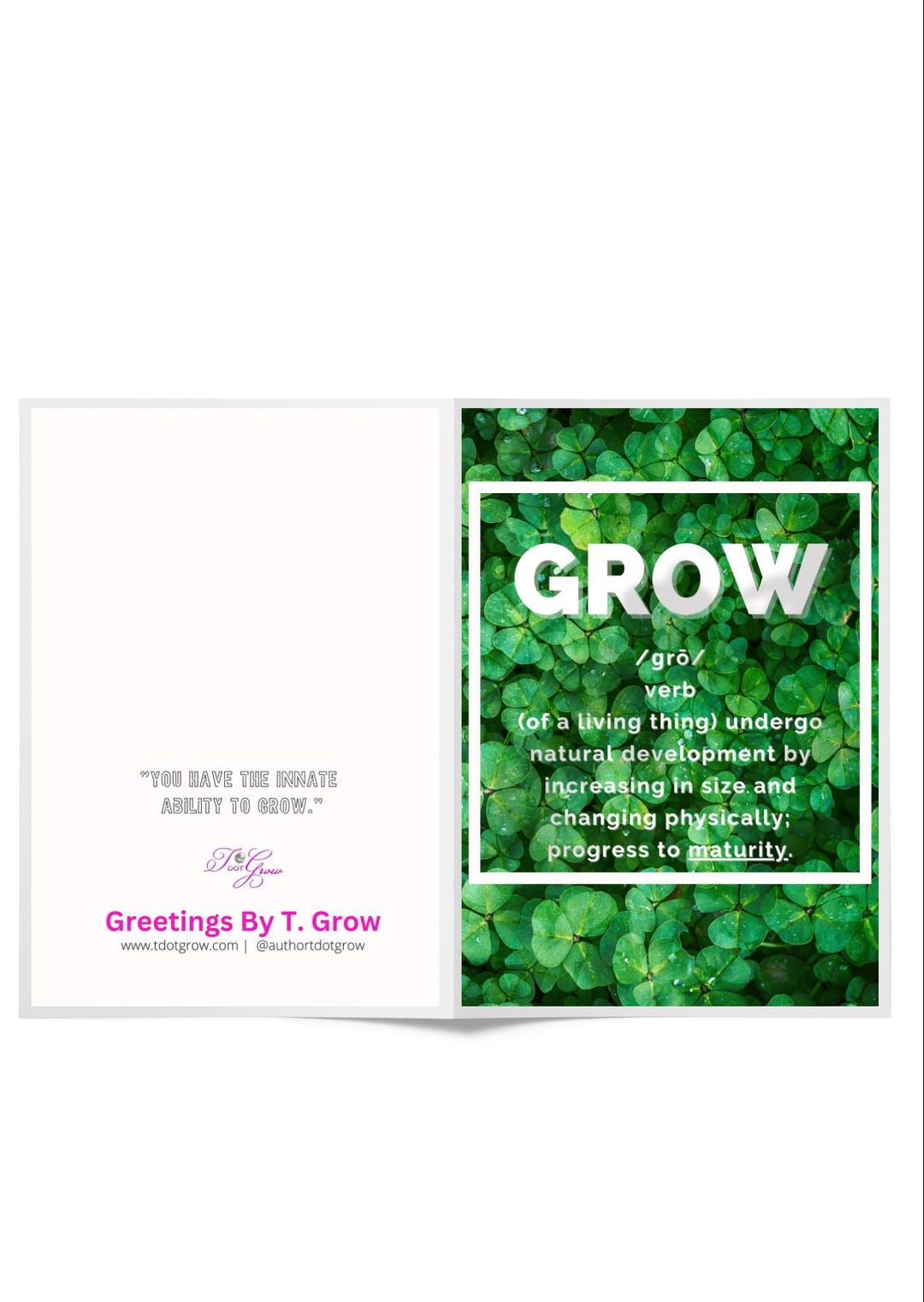 Growth Encouragement Card - Etsy