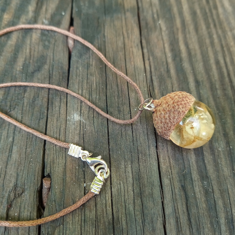 Resin Acorn Necklace - Etsy