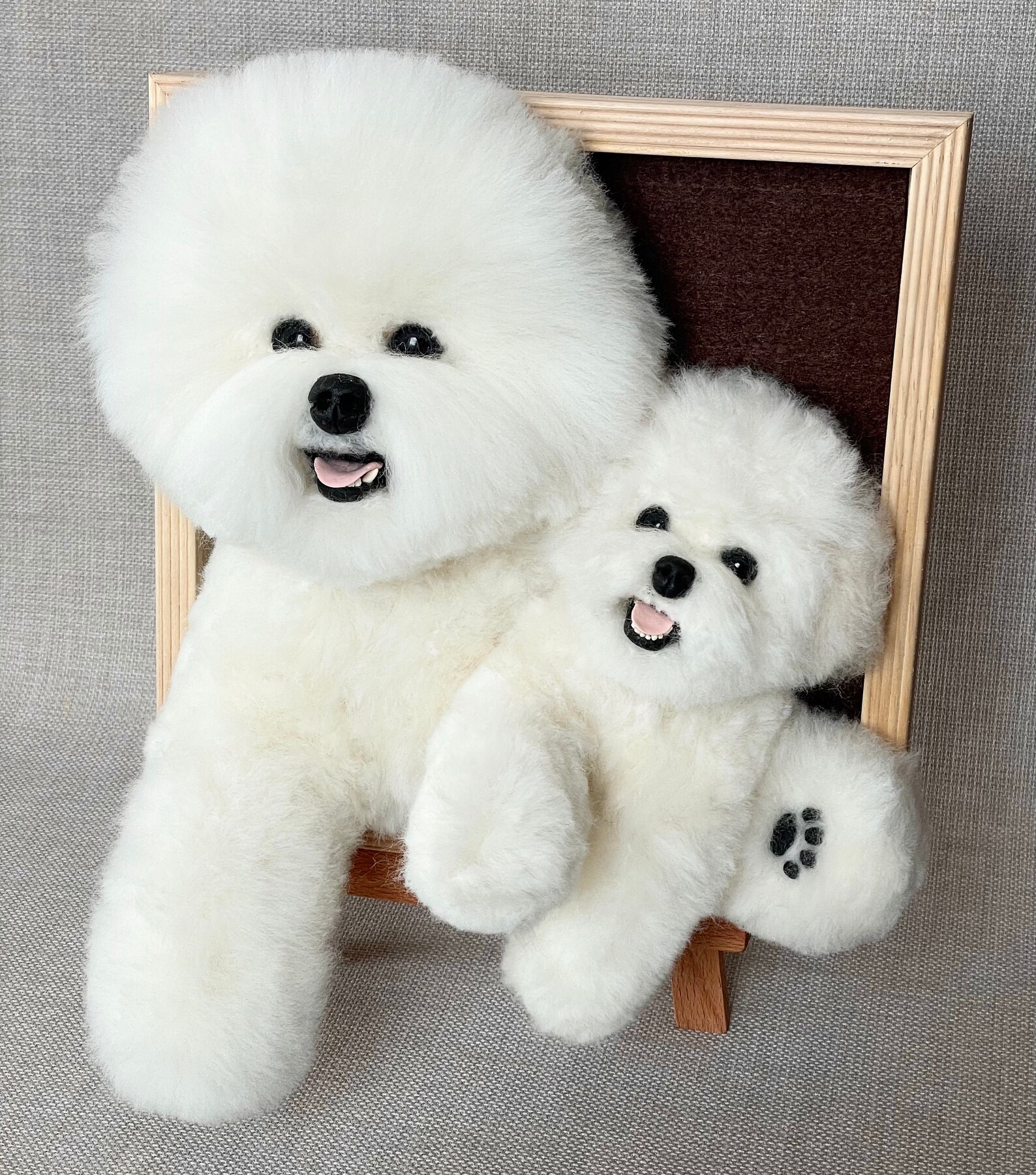 Bichon With Puppy in Frame - Etsy
